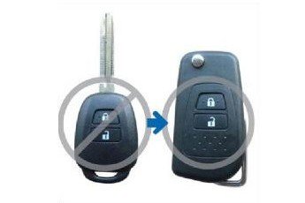 New Modified Folding Remote Key Shell 2 Button For Toyota