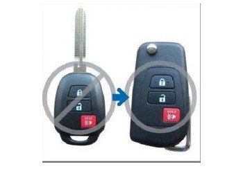NEW Modified Folding Remote Key Shell 2+1 Button For Toyota