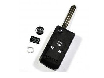 European Style 3 Buttons Flip Remote Key Shell for Toyota Camry