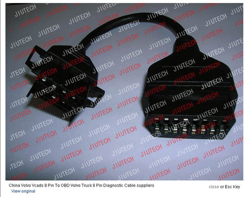 Volvo Vcads 8 Pin To OBD Volvo Truck 8 Pin Diagnostic Cable