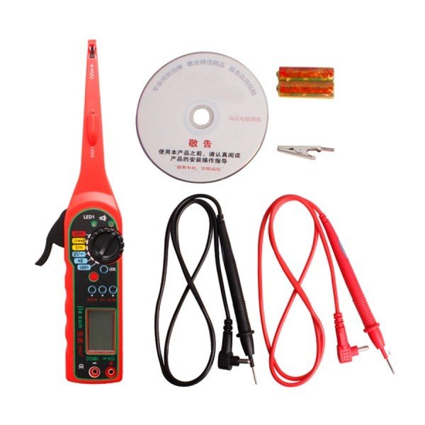 Line/Electricity Detector and Lighting 3 in 1 Auto Repair Tool(Red)