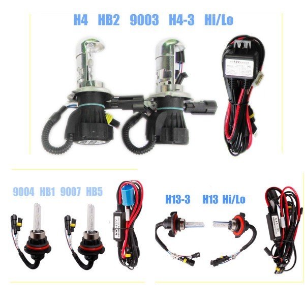 Le xénon de H4 HB2 HB1 HB5 HB3 Hi/Lo s'allume pour les voitures, C.A. 12V de 12000K 55 W