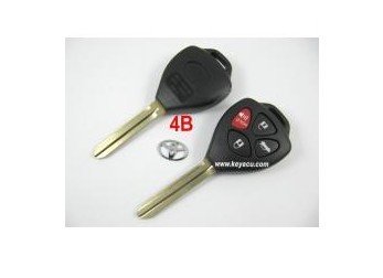 Toyota Camry Remote Key Shell 4 Button(with red button and sunk logo )