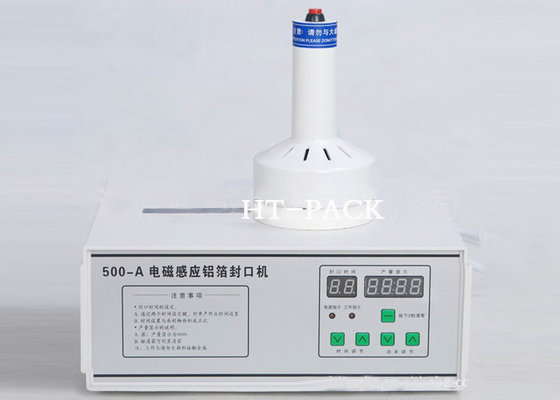 Small Aluminum Foil Lid Sealing Machine , Plastic Bottle Heat Induction Sealer supplier