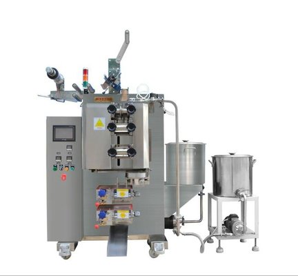 Double Row Electric Milk Pouch Packing Machine With 50-60HZ Frequency , PLC Controller supplier