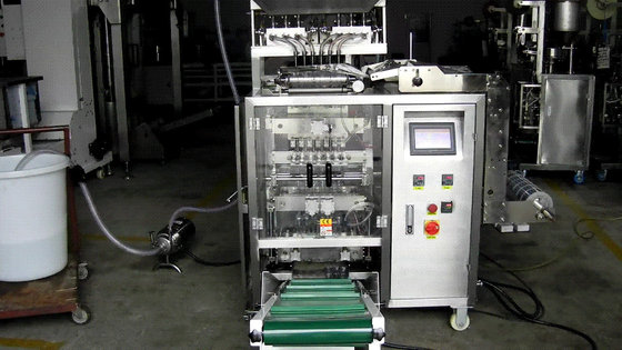 6 Lanes Automatic Liquid Packing Machine For  Water / Detergent , 3 / 4 Sides Seal Type supplier