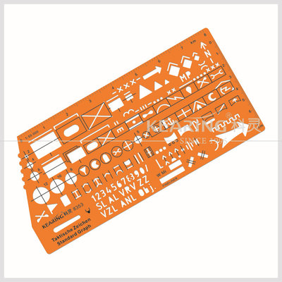 Kearing Flexible Plastic Field Kit Military Architectural Template 8353 Map Marking Template