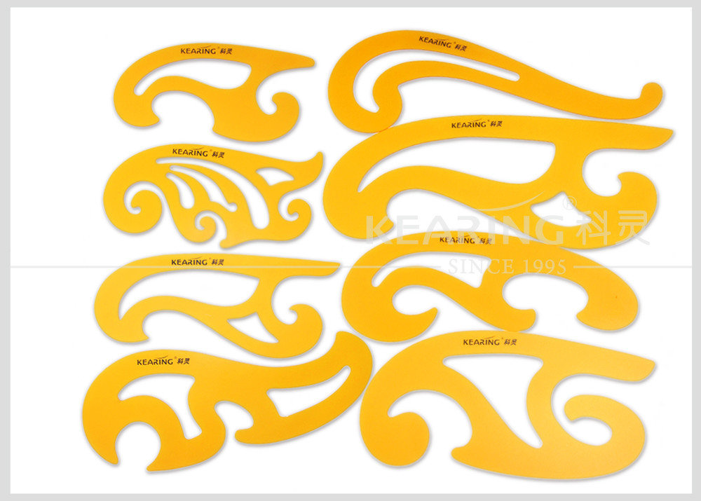Yellow French Curve Ruler  Kearing , 1308S flexible curves for drawing