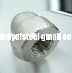 stainless ASTM A182 F321 threaded elbow