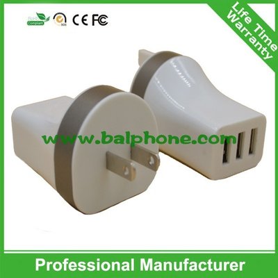 EU US UK Plug 3 usb wall usb charger 5V3.1A