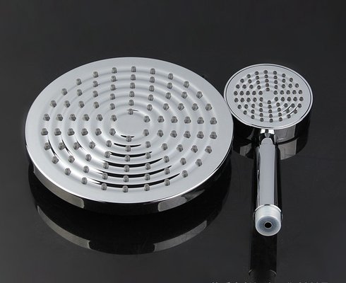 Popular Silver Handheld Overhead Shower Head Sets Water Saving For Home / Hotel