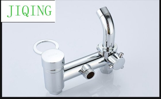 Exposed Shower Mixer Set With Round Shower Head Multilayer Electroplating
