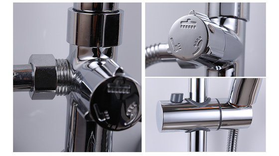 Thermostatic High End Shower Mixer Set / Modern Shower Head Sets ABS Chrome