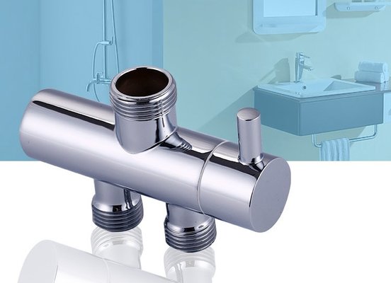 Polished Chrome 3 Way Shower Valve Diverter For Shower Head Tap Adapter