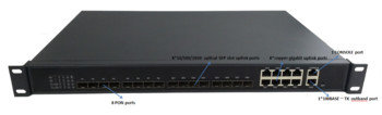 SNMP Telnet CLI management 8 PON ports GEPON OLT with 8 * GE + 8 *GE SFP uplink