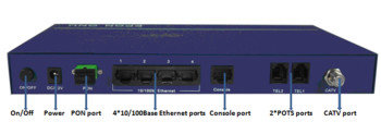 GEPON ONU with 4 FE + 2 POTS+ CATV support data CATV VOIP CATV service