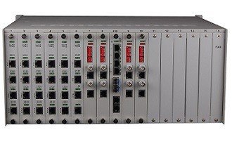 rack mount 256 Phone over fiber Optical Multiplexer 16 slots for voice E1 card