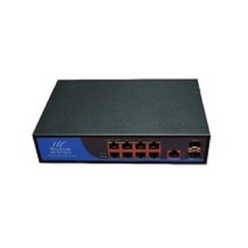 managable 8 port Gigabit Ethernet switch with 8 * GE ethernet + 2 * GE optical