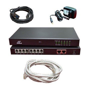 Analog Voice Gateway 4 FXS FXO channel VOIP IPPBX 2 * 1000M ethernet port