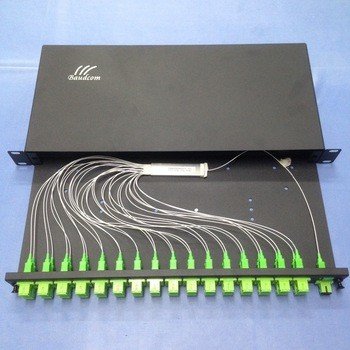 1 x 32 ways Rack Mount PLC Splitter Low Insertion Loss and high Return Loss