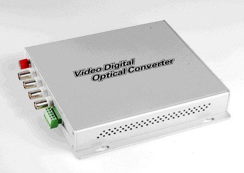 4 channel Video over Fiber multiplexer Data Audio Telephone Ethernet  selectable
