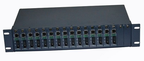 Unmanaged 17 Slots Rack mount Chassis Gigabit Media Converter