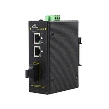 3 port Industrial PoE Switch Media Converter with 2 * 10/100M POE + 1 * SC port