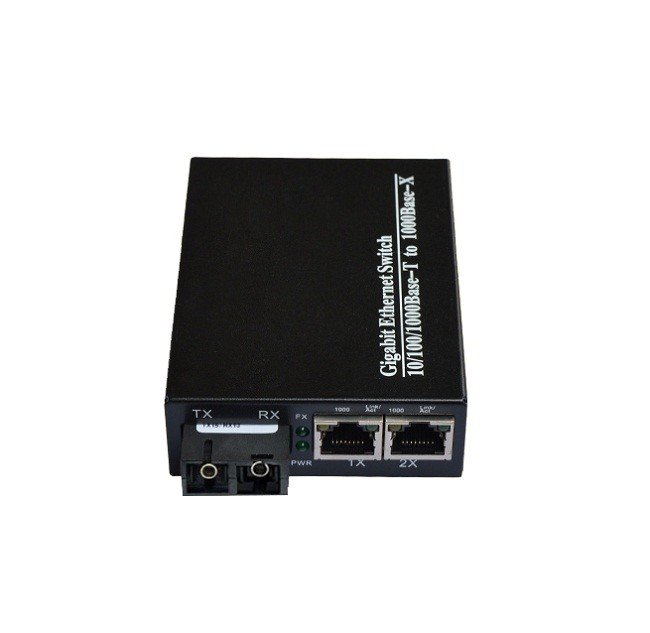 single fiber gigabit ethernet Media Converter with 2*1GE UTP and 1* GE Fiber