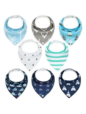 Soft Organic  Infant Accessories Cotton Food  Feeding Triangle Dribble Bibs