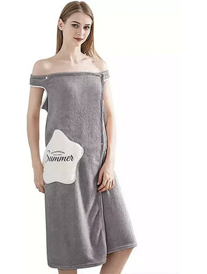 Flourish OEM Super Soft Microfiber Wearable Towel Bath Towel Bathrobe