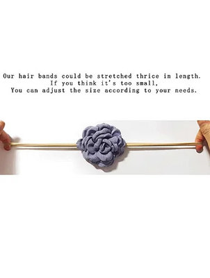 Nylon Infant Accessories Headband Cable Solid Wide Flower Baby Girls Headbands