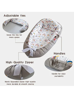 Made Washable Infant Accessories Portable Cotton New Born Safety  Crib Snuggle Nest