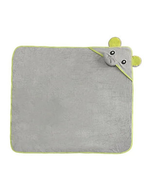 Custom Cartoon Animal Pattern Kids Bath Towels Bamboo Hooded