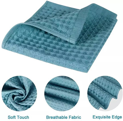 High Absorbent Kitchen Clean Towel Cotton Waffle Weave Drying Towel