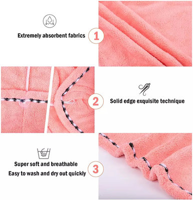 Multicolored Hair Drying Towels Super Strong Absorbent Microfiber Dry Hair Towel