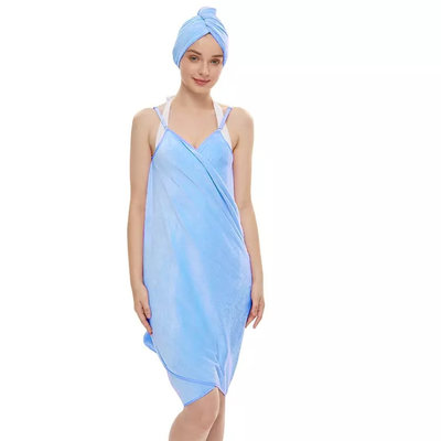 Ladies Girl Microfibre Head Wrap Bathroom Two Piece Set Super Absorbent Fast Drying