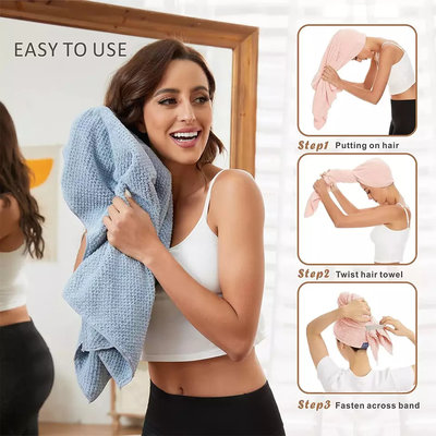 Soft Anti Frizz Hair Drying Cloth For Women Thicker Microfibre Head Towel