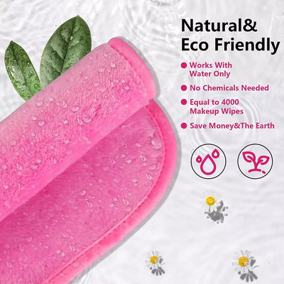 Customized Round Microfiber Makeup Remover Pad Eco Friendly