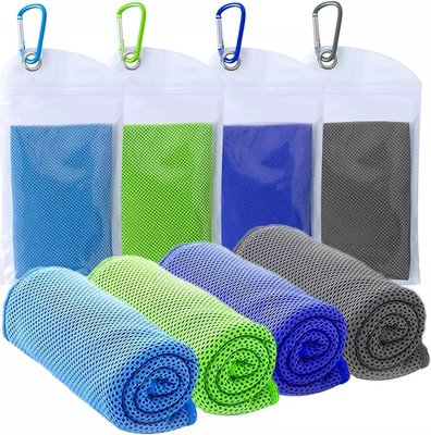 Hot silicone sleeve packing fitness outdoor sports towel cooling towel