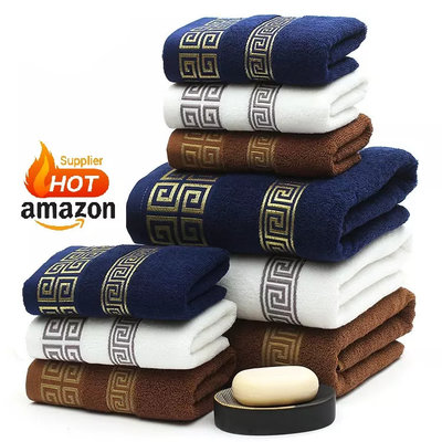 100% Cotton Bath Towel Sets Confortable Super Absorbent For Bathroom