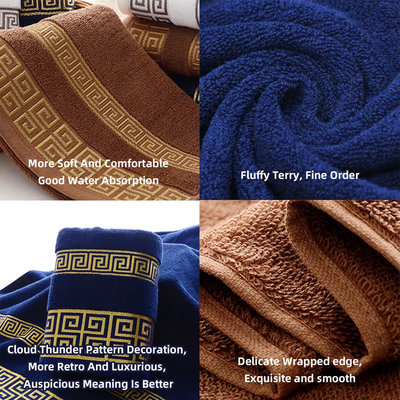 100% Cotton Bath Towel Sets Confortable Super Absorbent For Bathroom