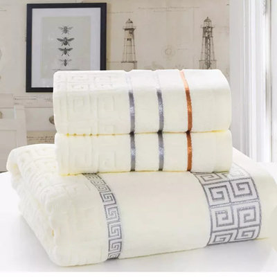 Face Bath Cotton Towel Set Super Absorbent Comfortable With Long Service Life