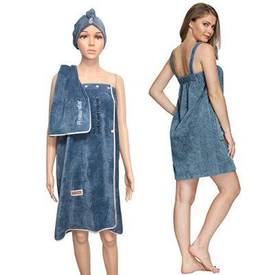 Custom Size LOGO wholesale Sexy Magic Microfiber women wearable Bathrobe towel Bath dress