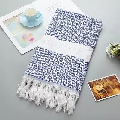 Organic 100% Cotton Beach Towel Custom Turkish Large Striped Beach Towel Quick Dry