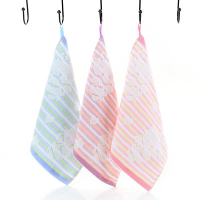 QUICK DRY Jacquard Fabric 100% Cotton Soft Water Absorbent Square Baby Towel