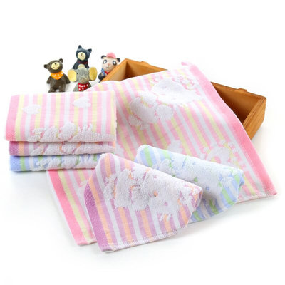 QUICK DRY Jacquard Fabric 100% Cotton Soft Water Absorbent Square Baby Towel