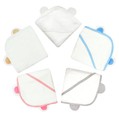 Nature Organic Bamboo Fiber Newborn Bath Towel Hooded  With Bear Ear