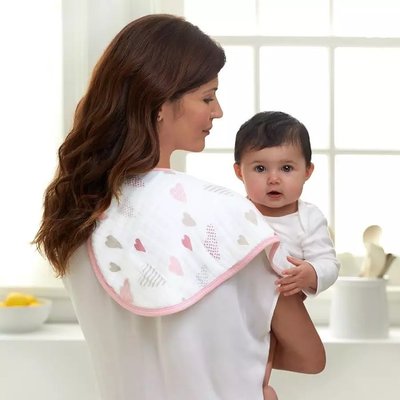 Ultra Soft Organic Cotton 8 Layers Baby Bib And Burp Cloth Set