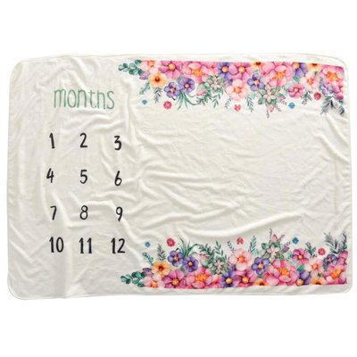 Customized Monthly Newborn Wrap Blanket For Photo Background Blanket