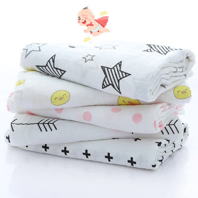 Quick Dry Baby Bamboo Swaddle Cloth For Newborn 47*47 Inch White